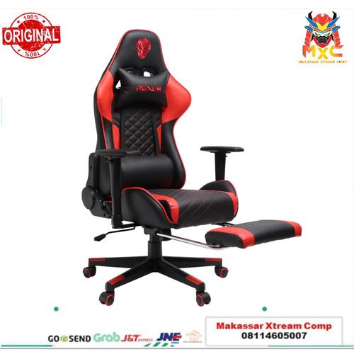 Jual KURSI GAMING REXUS RGC 100 MAX RED FOOTREST BISA DIATUR PANJANGNYA ...