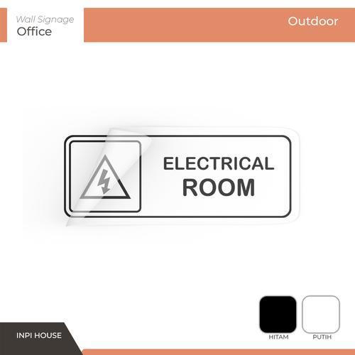 Jual electrical room sign sticker - stiker peringatan - caution sticker ...