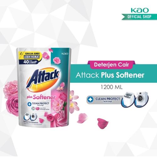 Jual Attack plus softener liquid detergent pouch 1.2 liter - Kota ...