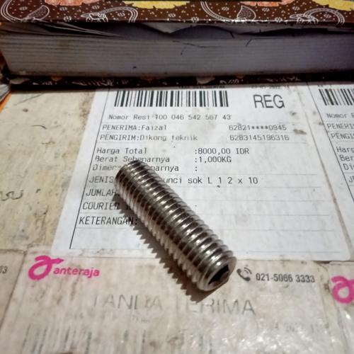 Jual baut L tanam L set LTK Boreh M12 x 50 stainless - Kota Bandung ...