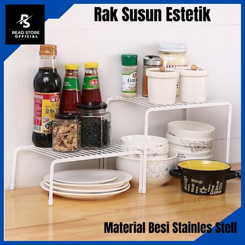 Jual Rak Susun Dapur Kamar Mandi Organizer Serbaguna Estetik Besi ...