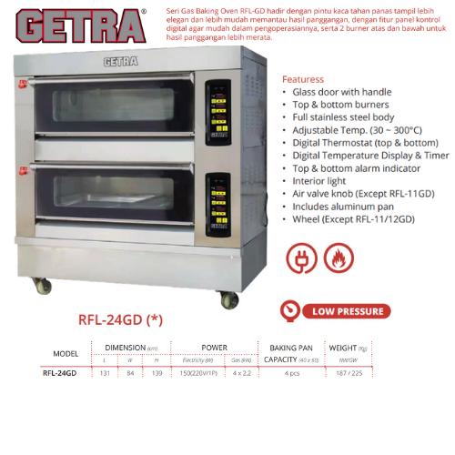 Jual NEW GETRA GAS BAKING OVEN 2 DECK 4 TRAY RFL 24 GD / RFL24GD/RFL-24 ...