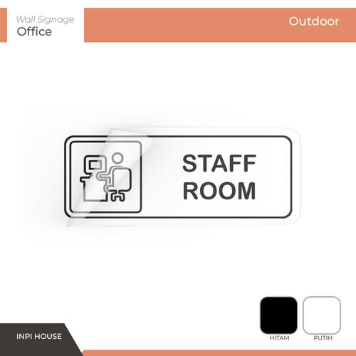 Jual staff room sign sticker - stiker ruang staff - wall sticker ...