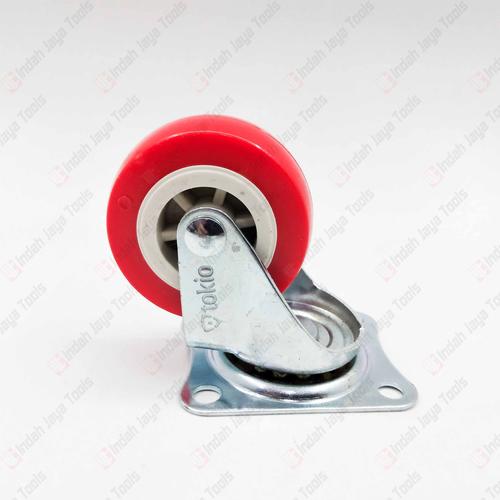 Jual TOKIO Roda Caster 2 Inch Hidup Mati Rem Lemari Trolley Troli PVC ...