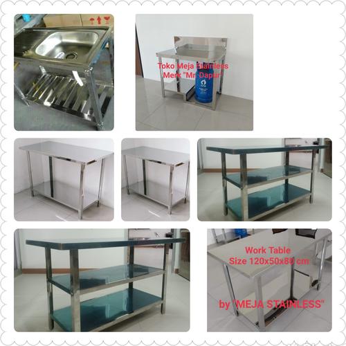 Jual Paket 6 Meja Stainless dan 1 Bak Cuci Piring kirim Palembang ...