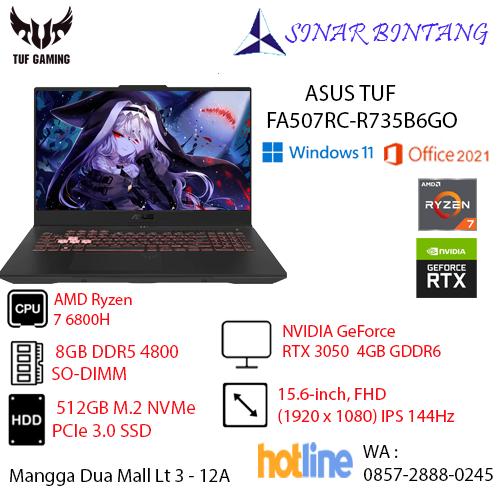 Jual ASUS TUF FA507RC-R735B6GO RYZEN 7-6800H 8GB 512SSD RTX3050 4GB W11 ...