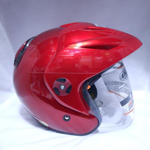 Jual HELM HALF FACE HELM INK CX 25 SOLID MERAH MARON RED MAROON - M ...