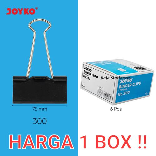 Jual Joyko Binder Clip 300 75mm BESAR / Klip Penjepit Kertas BESAR No ...