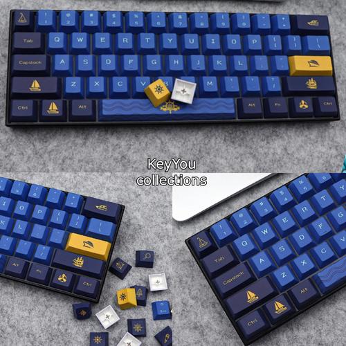 Jual yatch keycaps nautical blue navy not nautilus ble samurai GMK ...