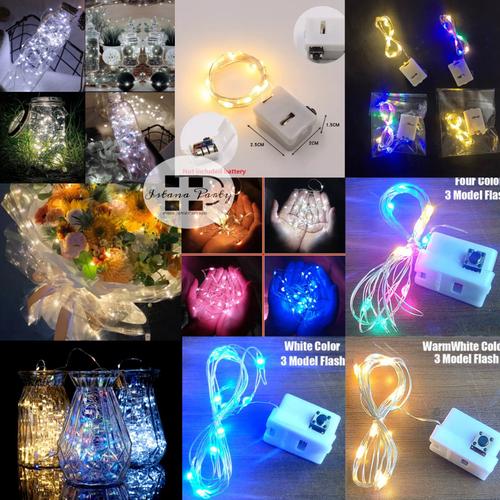 Jual Lampu hias led kawat batrai / tumblr led kawat dekorasi 2 meter ...