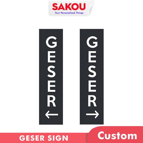 Jual GESER SLIDE Papan Tanda Sign Label Board Akrilik Custom Pintu ...