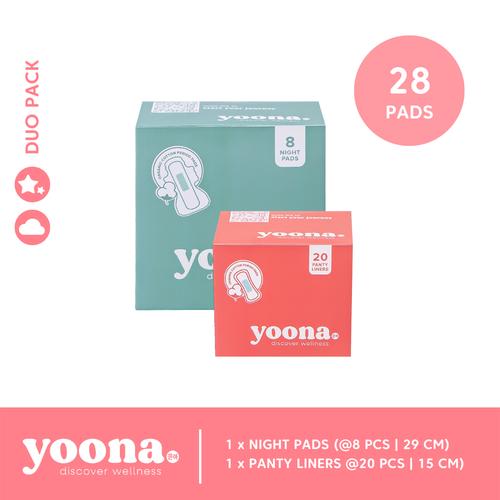 Jual YOONA Duo Pack (2 Box) | Pembalut Organik / Organic Pads - 1Night + 1Liner - Kota Tangerang ...