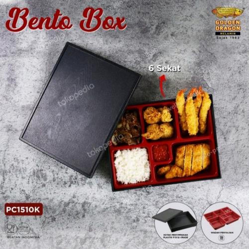 Jual BENTO BOX SET MELAMIN GOLDEN DRAGON PC1110K 5 SEKAT PC1150K 6 ...