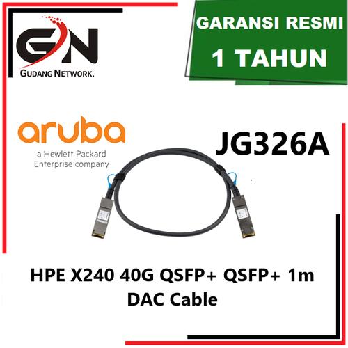 Jual JG326A HPE Aruba X240 40G QSFP+ QSFP+ 1m DAC Cable - Jakarta Pusat ...