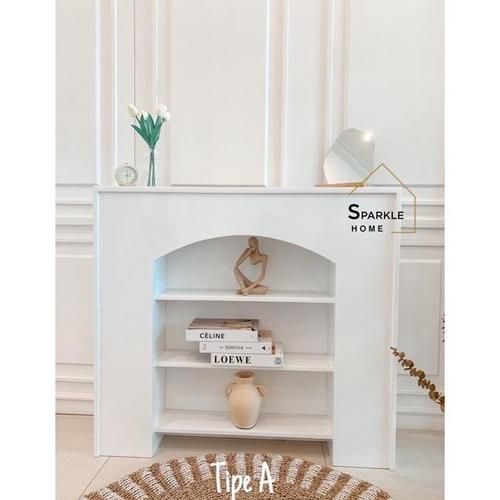 Jual Eleanor Fireplace/ Perapian rak buku/ Korea fireplace/ perapian ...
