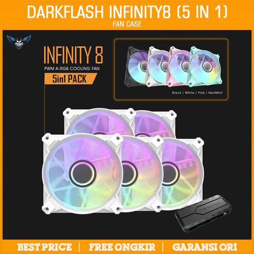 Jual DARKFLASH INFINITY | 5in1 + Controller | Fan Case 12cm ARGB PWM ...