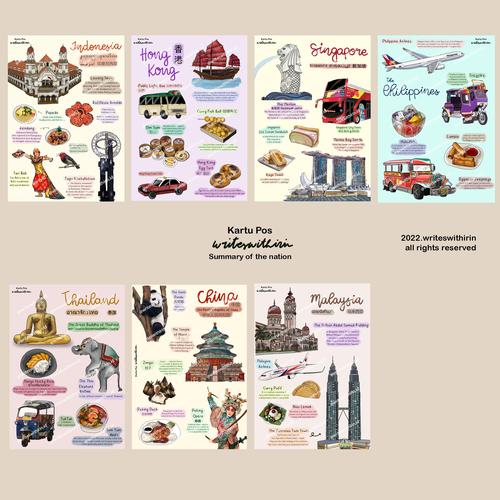Jual (writeswithirin) Kartu Pos/ Postcard/ Poskad Summary of The Nation ...