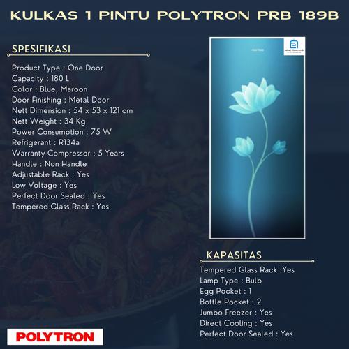 Jual KULKAS 1 PINTU POLYTRON PRB-189B - Kab. Bekasi - Adsel Elektronik ...