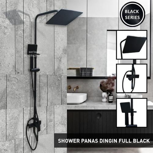 Jual Shower Kolom Hitam Keran Kran Mixer Panas Dingin Tiang PF - Kota ...
