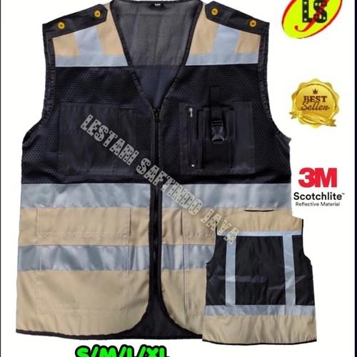 Jual ROMPI SAFETY/SAFETY BAHAN TASLAN KOMBINASI JARING HITAM/COKLAT ...