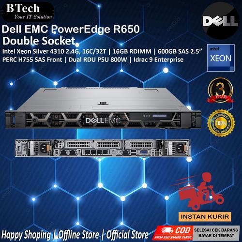 Jual Dell Server PowerEdge R650XS R650 XS Xeon Silver 4310 16GB 600GB ...