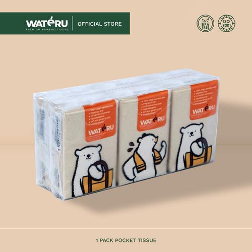 Promo Wateru Premium Bamboo Tissue / Tisu Bambu - Pocket 6x10sheets (1 ...