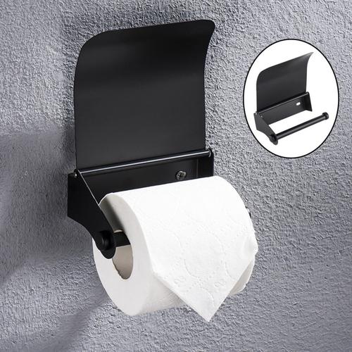 Jual tissue holder stainless hitam tempat tissue roll toilet kamar ...