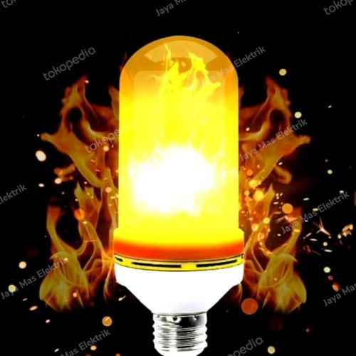 Jual Lampu Bohlam Efek Api 9W LED Flame Effect Bulb Cafe 9 w watt e27 ...