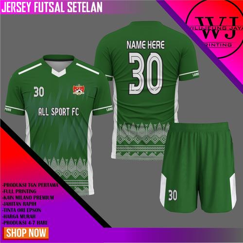 Jual JERSEY COSTUME FUTSAL/SEPAKBOLA FREE DESIGN WJ0007 - ATASAN ONLY ...