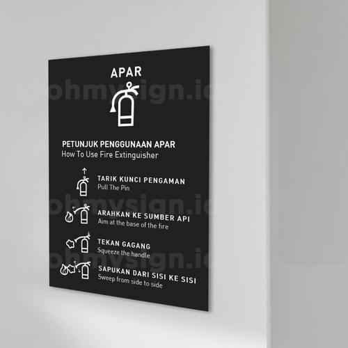 Jual Sign Board Akrilik Petunjuk APAR Modern | Signage Acrylic ...