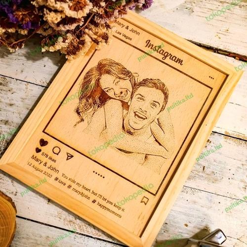 Jual grafir photo custom - ukir foto custom - instagram foto frame ...