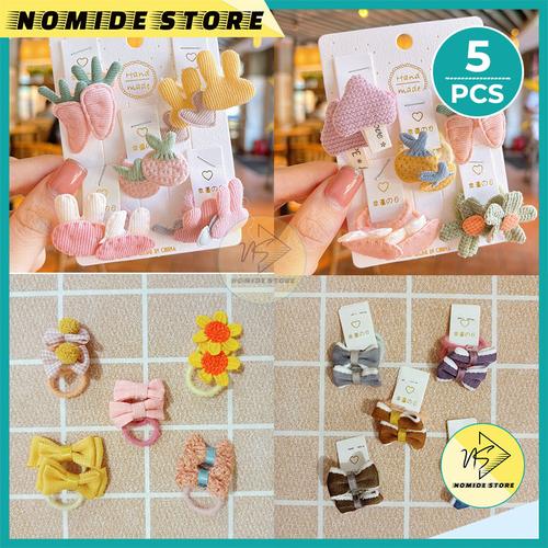 Jual Ikat Rambut Korea Anak Perempuan 1 Set 5 Pasang Motif Pita Kecil ...