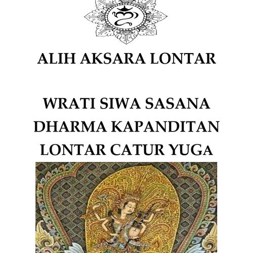 Jual Lontar Dharma Kapanditan, Catur Yuga, Wrati Siwa Sasana Hindu ...