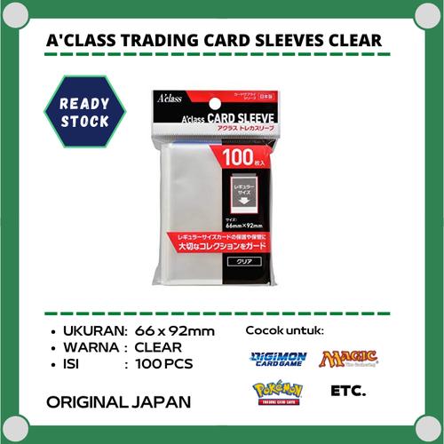 Jual A'class Aclass TCG Card Sleeves CLEAR 66 x 92mm (Pokemon Digimon ...