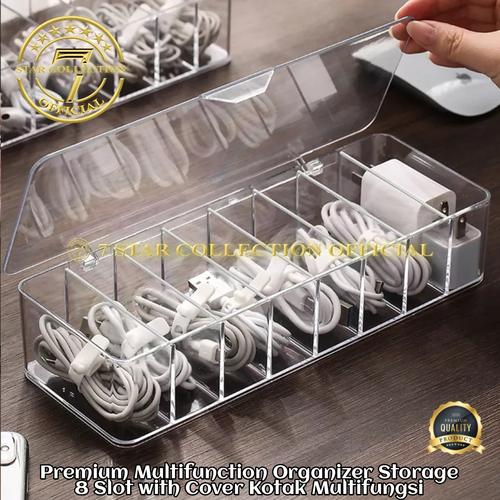 Jual Premium Multifunction Organizer Clear Storage 8 Slot Kotak ...