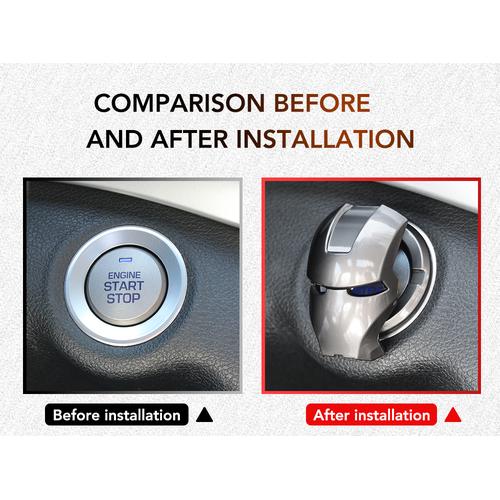 Jual engine start stop cover button penutup tombol mobil universal iron ...