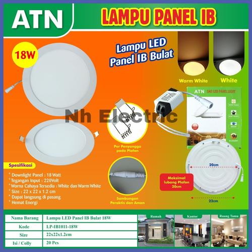 Jual Lampu Downlight Led Panel 18Watt Inbow IB Tanam Bulat Putih Tipis ...