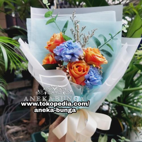 Jual Buket Bunga Plastik Artificial Bouquet Flowers Bucket Palsu ...