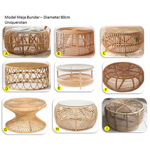 Jual Meja - Meja Tamu - Meja Rotan / Rattan Table - Round - Diameter ...