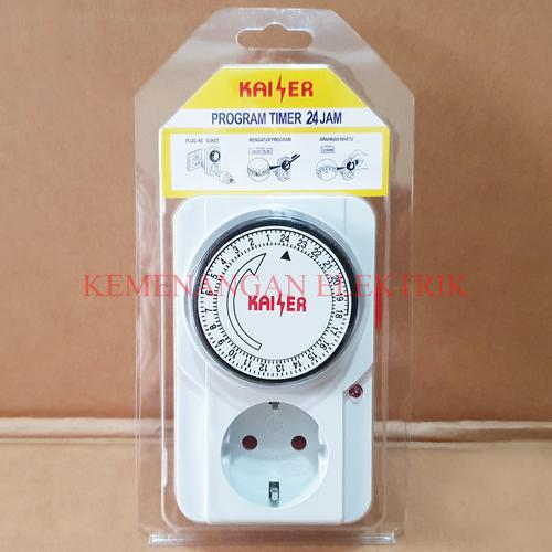 Jual KAISER STOP KONTAK TIMER 24 JAM ANALOG / ALAT PENGATUR WAKTU ...
