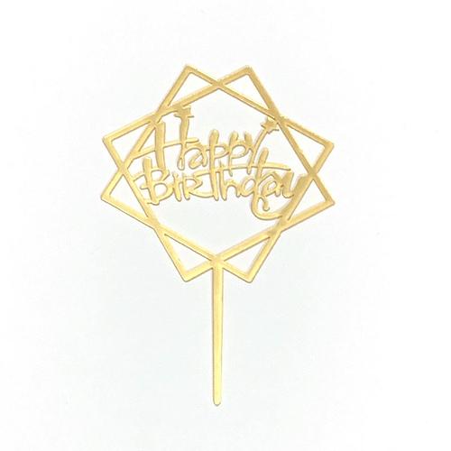 Jual topper happy birthday akrilik kue/topper tulisan hbd/hiasan kue ...