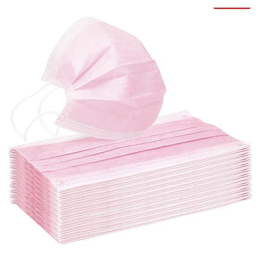 Jual MASKER EARLOPS 3 ply 50pcs DISPOSABLE MEDIS MASK PINK ISI 50 PCS ...