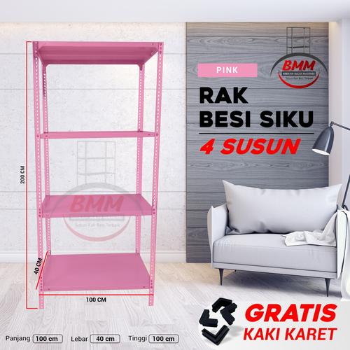 Jual RAK BESI SIKU LUBANG MURAH WARNA PUTIH/ RAK BESI SIKU 4 SUSUN ...