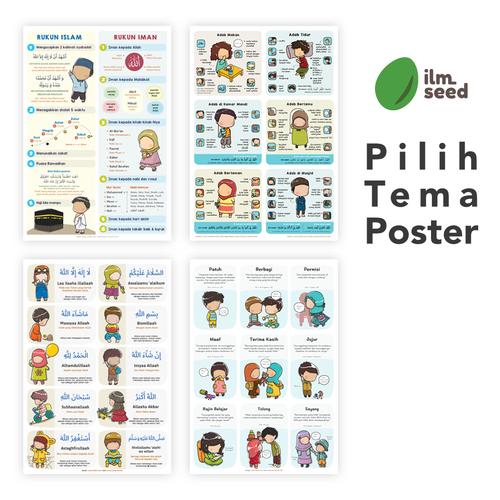 Jual PILIH TEMA Poster Edukasi Anak Muslim Materi Islam Islami Lumalumi ...