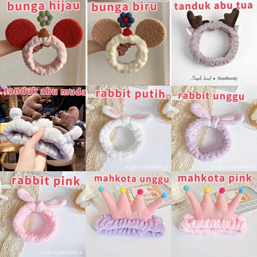 Jual Bandana Tanduk Rusa / Bando Mandi / Bandana Korea / Bando Maskeran ...