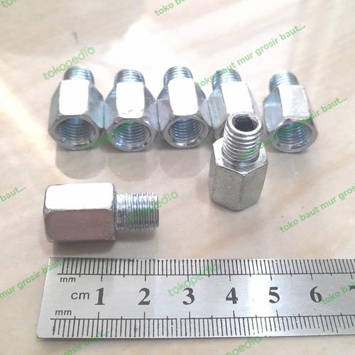 Jual BAUT SPION / SAMBUNGAN SPION M10 drat luar kanan drat dalem kiri ...