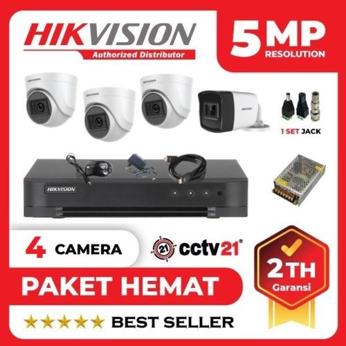 Jual Paket CCTV HIKVISION 5MP 4CH 4 Channel +DVR+HDMI+LAN Promo CCTV21 ...