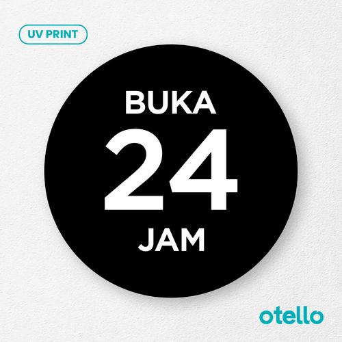 Jual Buka 24 Jam Sign Board Acrylic Signage Sticker Label Papan Akrilik ...