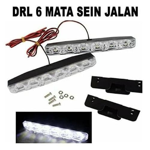Jual LAMPU LED DRL MOBIL 12 VOLT RUNNING SEIN 6 MATA - Sein running ...