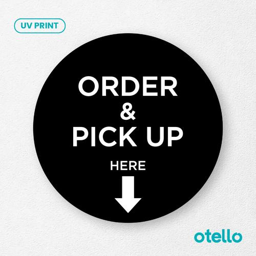 Jual Order and Pick Up Here (Cetak) Signage Acrylic Sign Board Toko ...